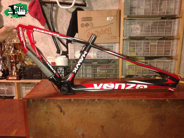Cuadro 29 Venzo Hawk 15.5" - Full Carbono + Horquilla+ Juego de ...